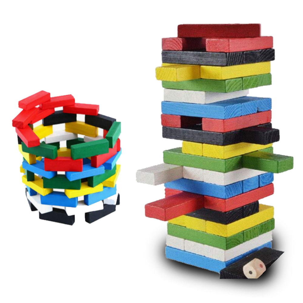 Jenga de 54 piezas Juego de mesa familiar Yenga - Promart
