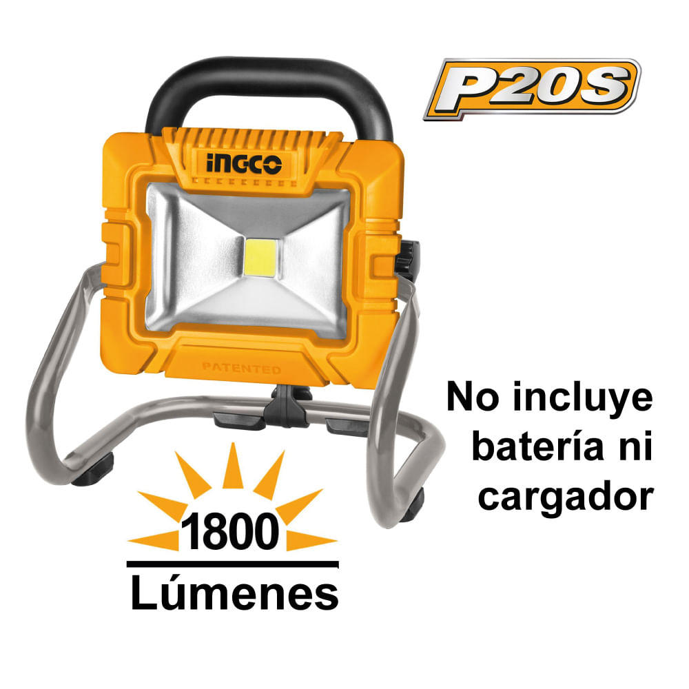 Reflector Portátil Inalámbrico Ingco 20V CWLI2025 - Promart