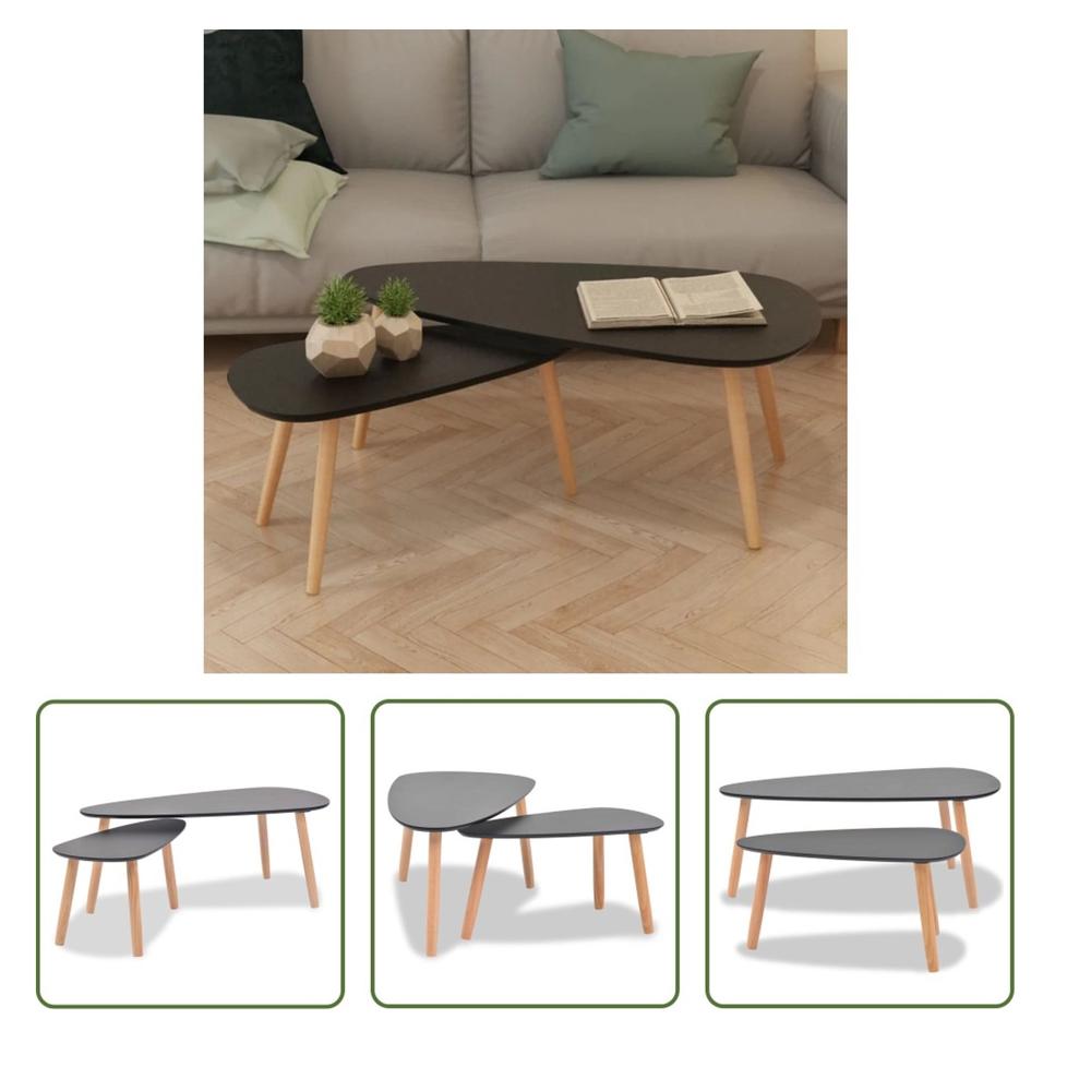 Jgo de Mesa de Centro Juvenil TU MESITA Hawai color Negro 2 piezas - Promart