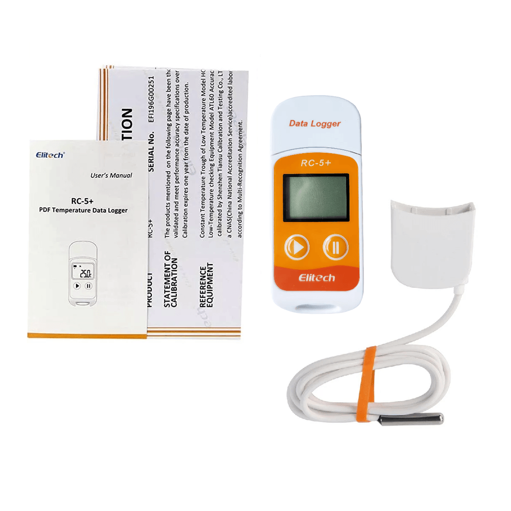 Data Logger USB Temperatura con Sonda para Cadena de Frío ELITECH RC-5+ TE - Promart