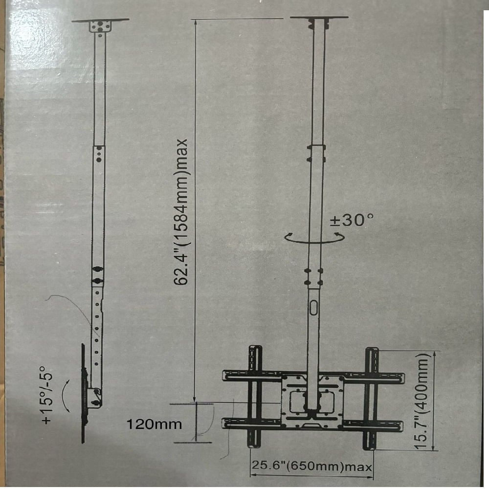Rack Tv Krearack T560 Techo Alto 32 75" Negro | Promart.pe - Promart