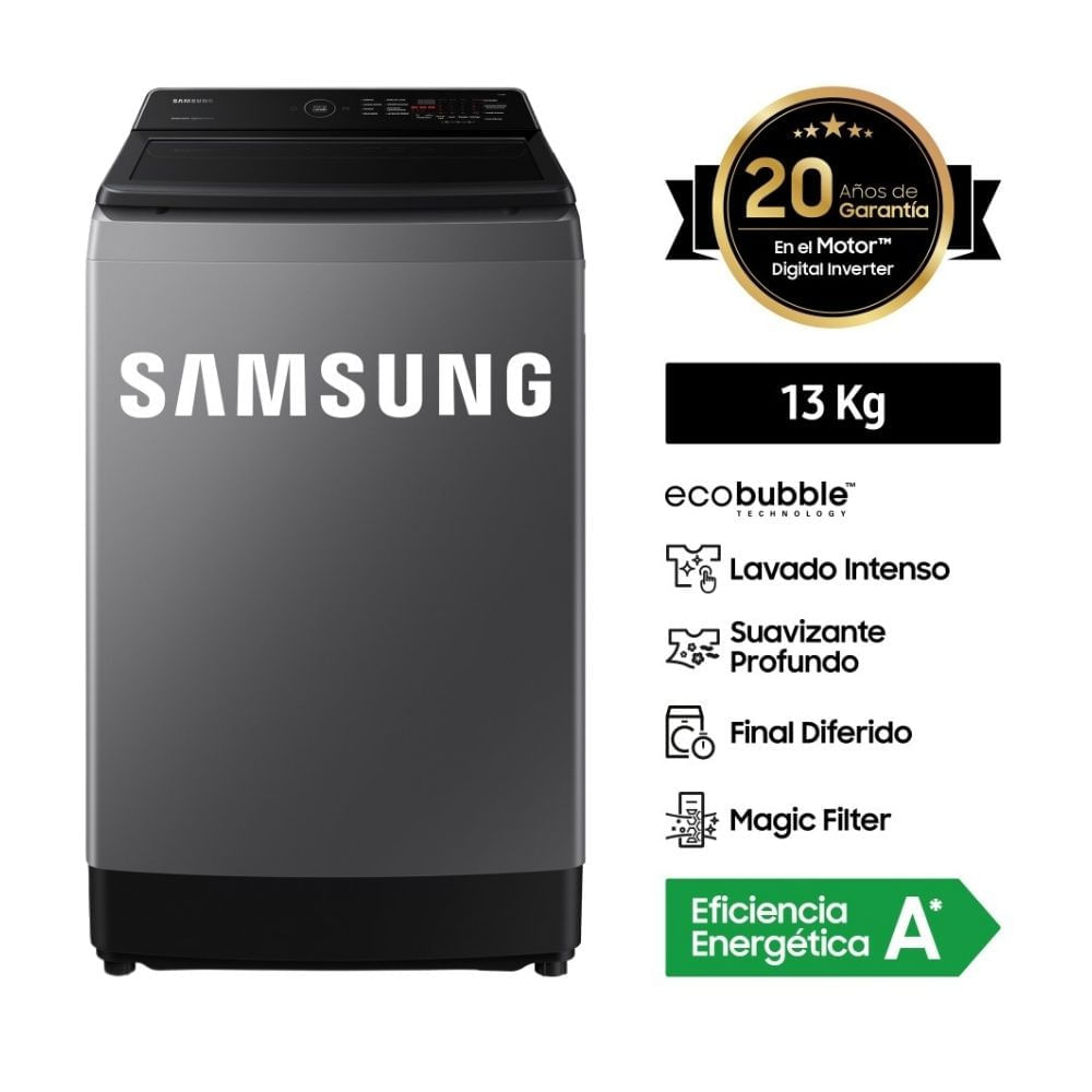 Lavadora Samsung Ecobubble 13kg Wa13cg5441bdpe - Promart