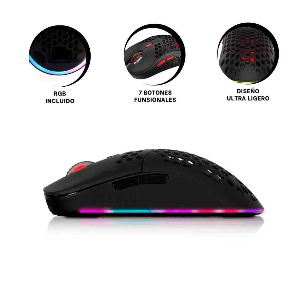 Mouse 7 Botones Funcionales Negro Y+Agendita | Promart.pe - Promart