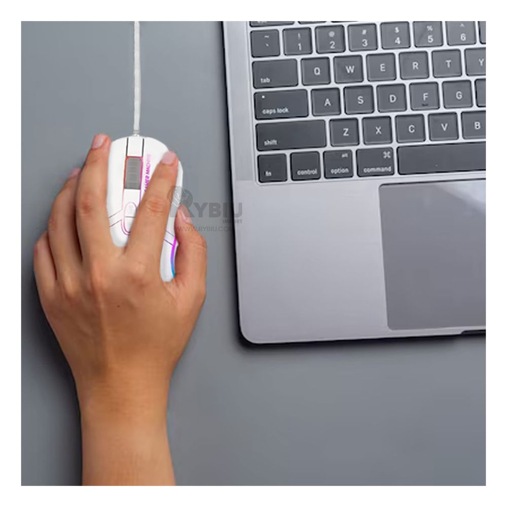 Mouse de Diseño Moderno y Alta Precision Blanco Y+Stickers - Promart