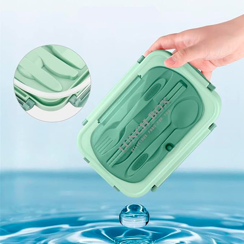 Lonchera Taper Portátil Hermética de Alimentos + Cubiertos Easy&Home ...