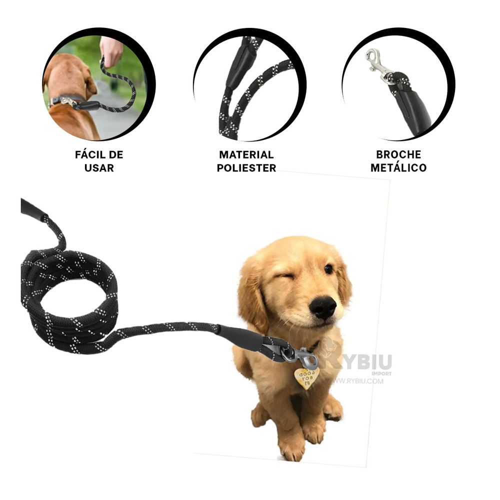 Soga Practico Can Delgada 2m Negro Y+Regalo | Promart.pe - Promart