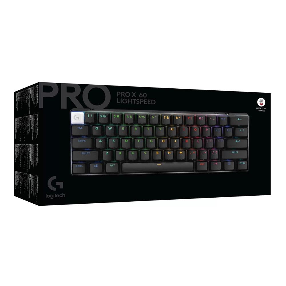 Teclado Logitech G Pro X 60 Lightspeed Wireless Tactile - Negro - Promart