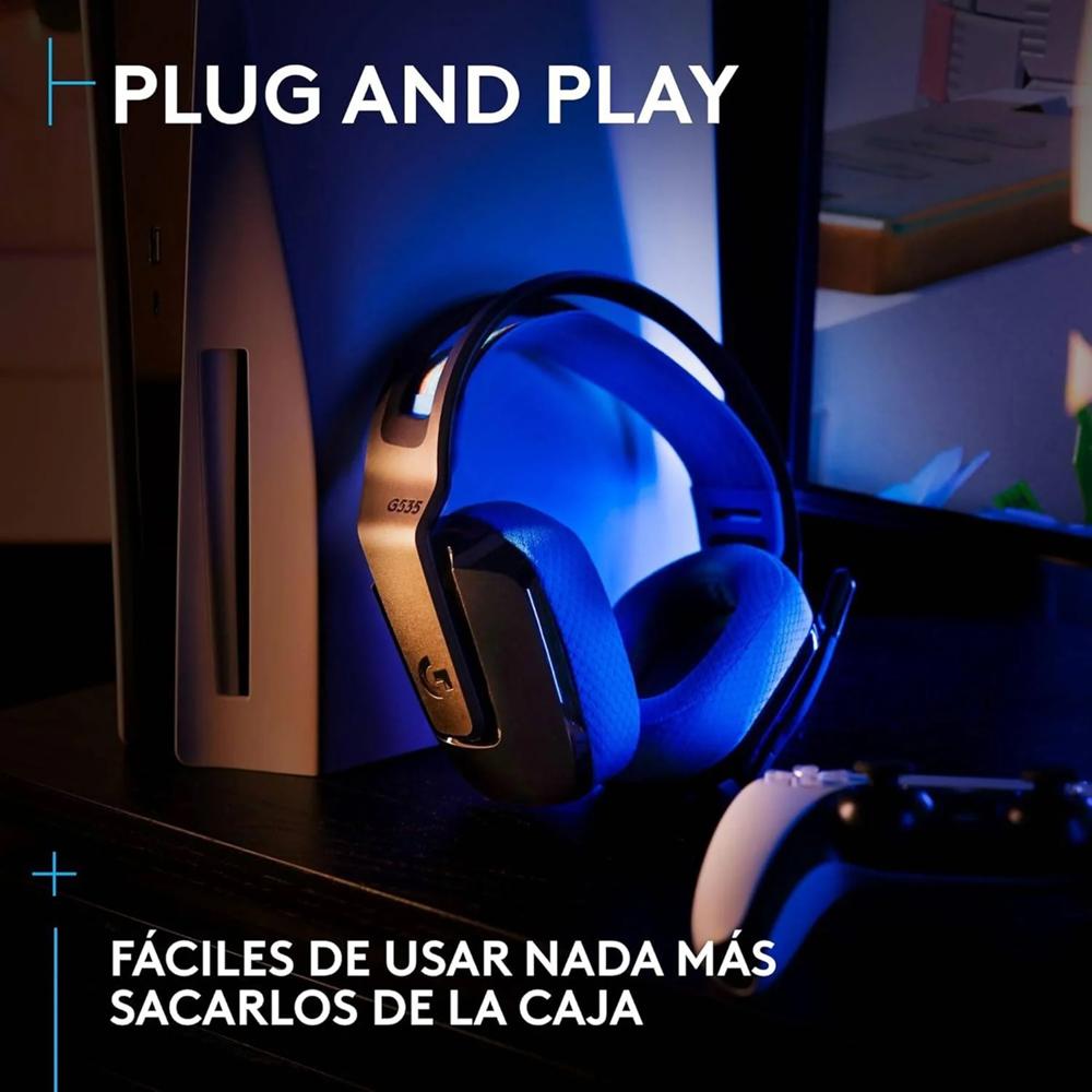 Audífono Logitech G535 Lightspeed Wireless - Blue - Promart