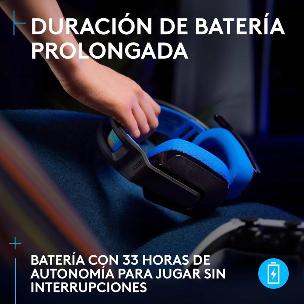 Audífono Logitech G535 Lightspeed Wireless - Blue - Promart