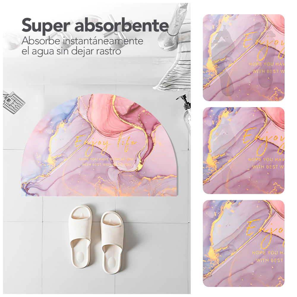 Piso Alfombra Super Absorbente Media Luna Baño | Promart.pe - Promart