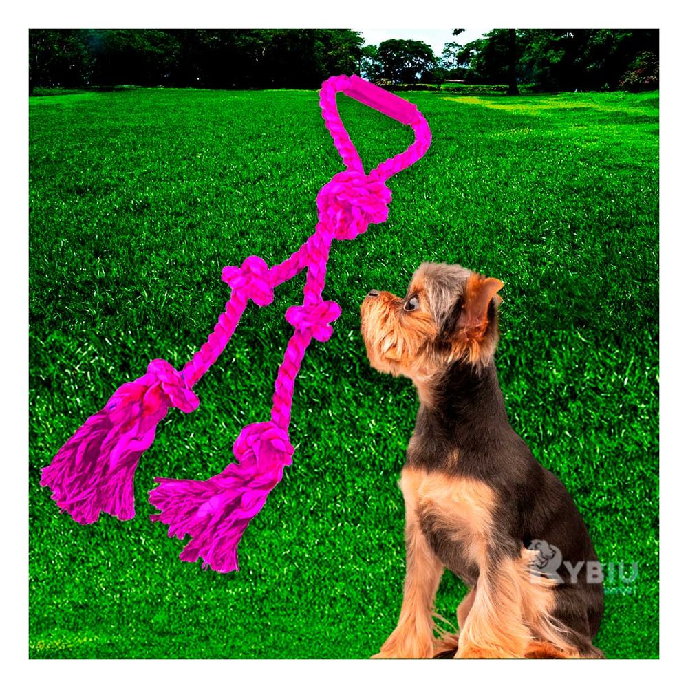Soga Recreativa para Perros de Tono Rosado Y+Papel de Regalo - Promart