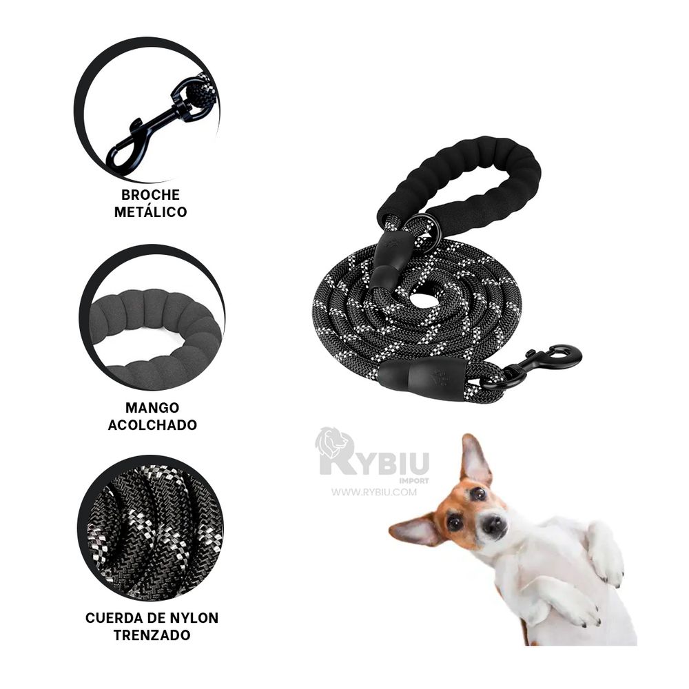 Soga Duradera y Resistente Gruesa de 1.2m Negro - Promart