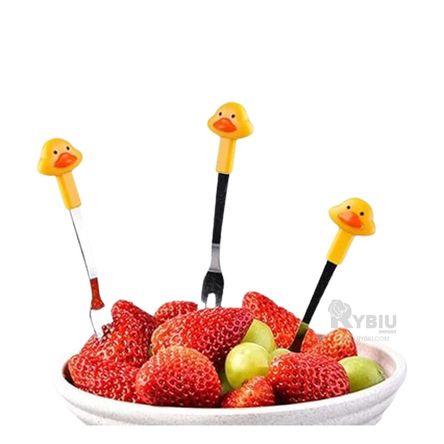 Cubierto Divertido de Pato Color Amarillo Y+Gift Stickers - Promart