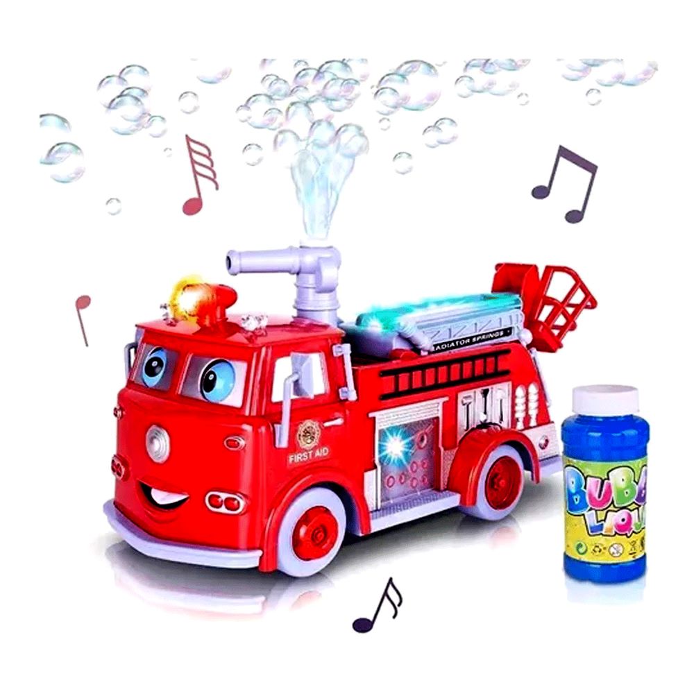 Juguete Camión Bombero Lanza Burbujas con Luz y Sonido - Promart
