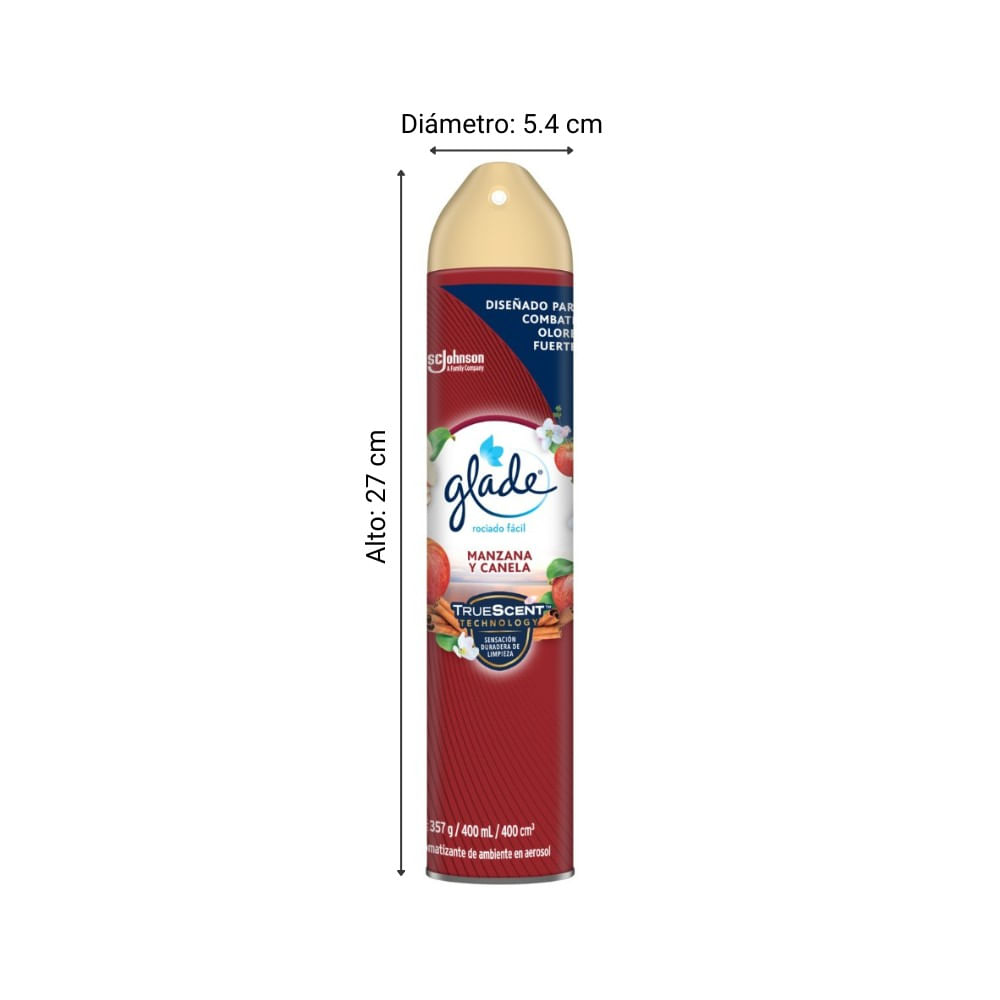 COMBO Ambientador en spray Glade Manzana Canela x 400ml + Ambientador ...