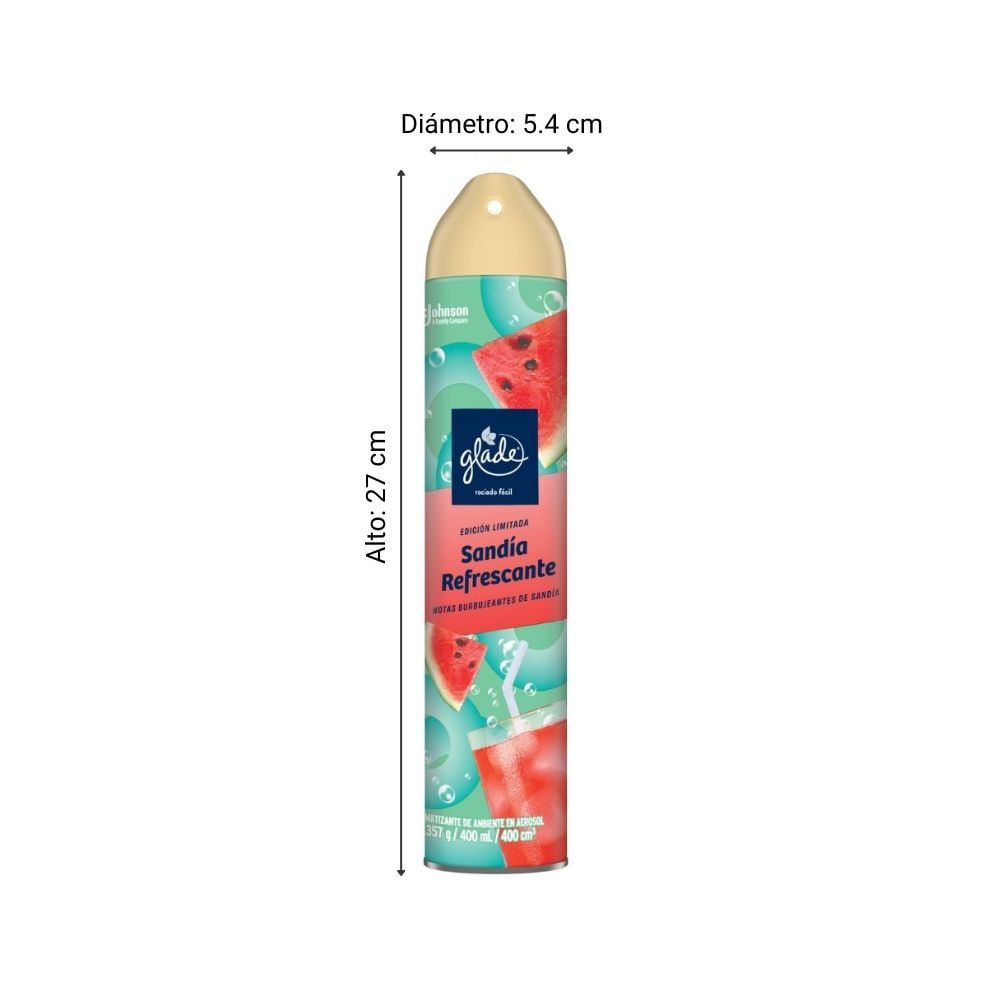 COMBO Ambientador Aerosol Glade Sandia 400ml + Ambientador Aerosol ...