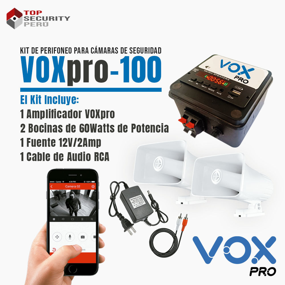 Kit de Perifoneo para CCTV marca VOXpro para Perifoneo por Celular - Promart
