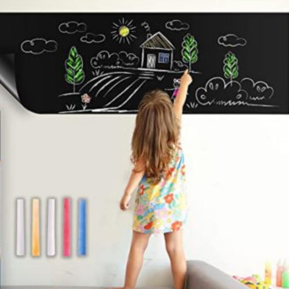 Combo Set de Arte +Pizarra Adhesiva Negra+ Reloj Kwaii | Promart.pe ...