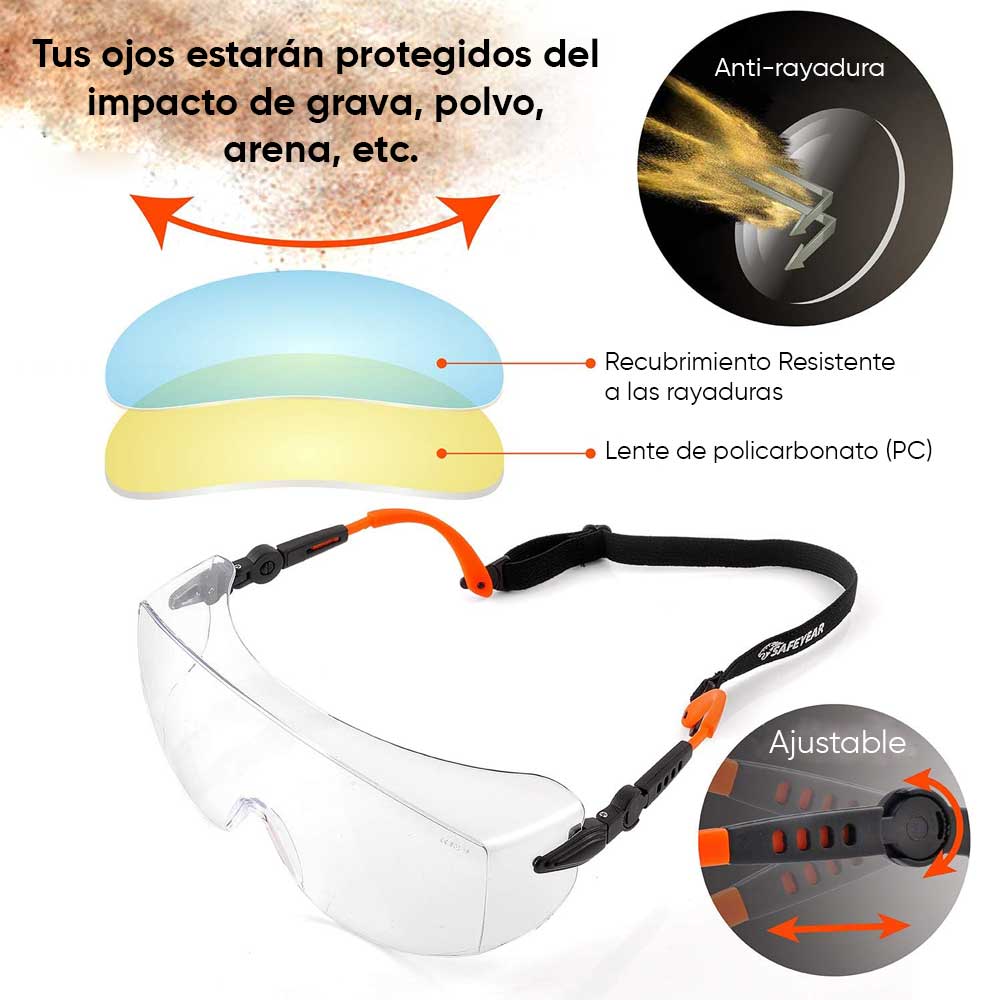 Sobrelentes de seguridad SG009 con cordon - Safeyear - Promart
