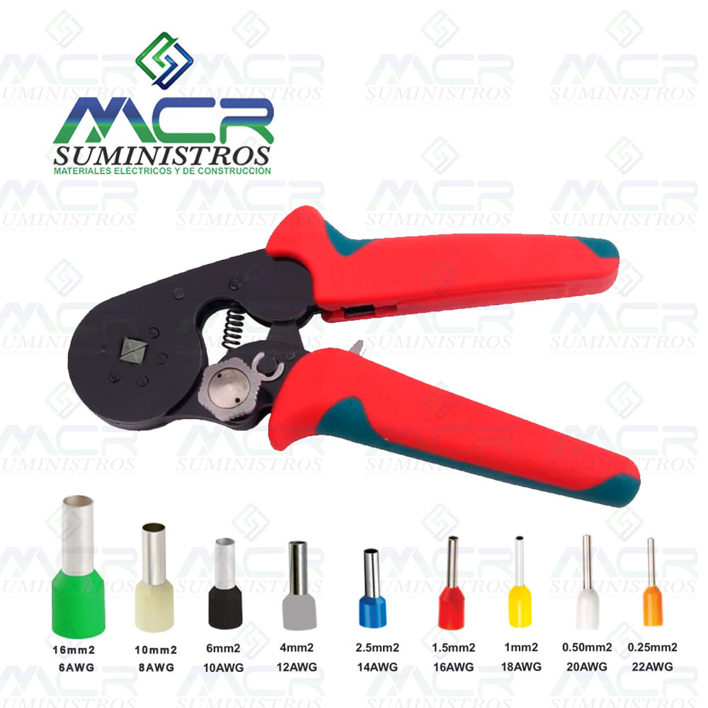 Prensa Manual para Terminales Tubulares Rango 0.25 A 16mm2 - 24 awg ...