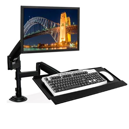Rack de Monitor y Teclado con Mouse para Escritorio y Adaptable en ...