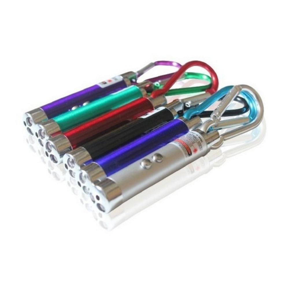 Llavero Linterna Uv, Led Blanco Y Laser Rojo 3 En 1 X 24 Und - Promart