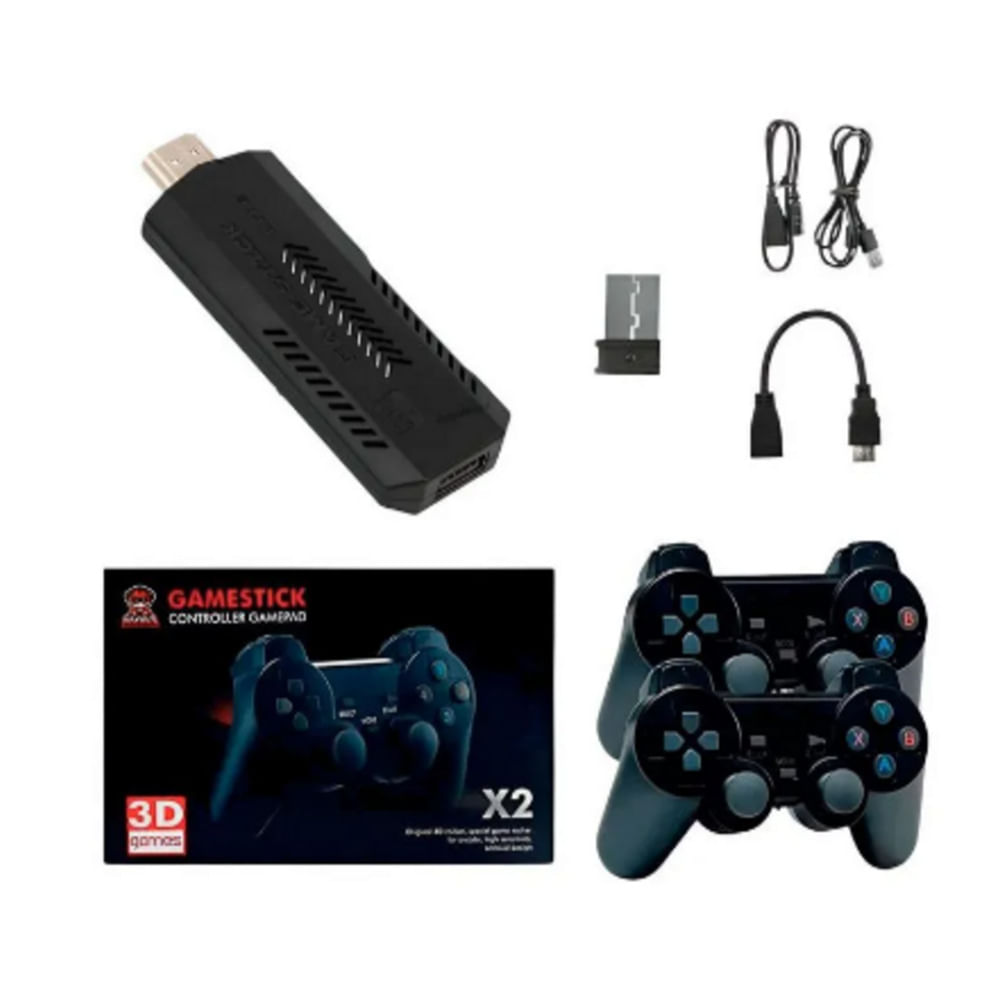 Consola retro Game Stick 128 GB, 40 mil juegos, negro - Promart