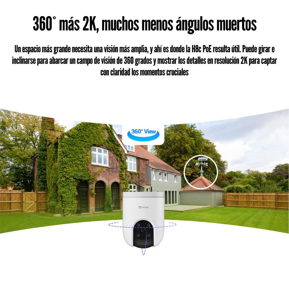 Cámara WiFi EZVIZ H8c PoE 2K 3MP Full Color - | Promart.pe - Promart