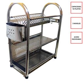 Escurridores de platos de acero inoxidable | Promart.pe