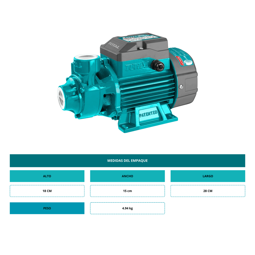 Bomba Agua Periférica 0.5 HP Total TWP13706-5 | Promart.pe - Promart