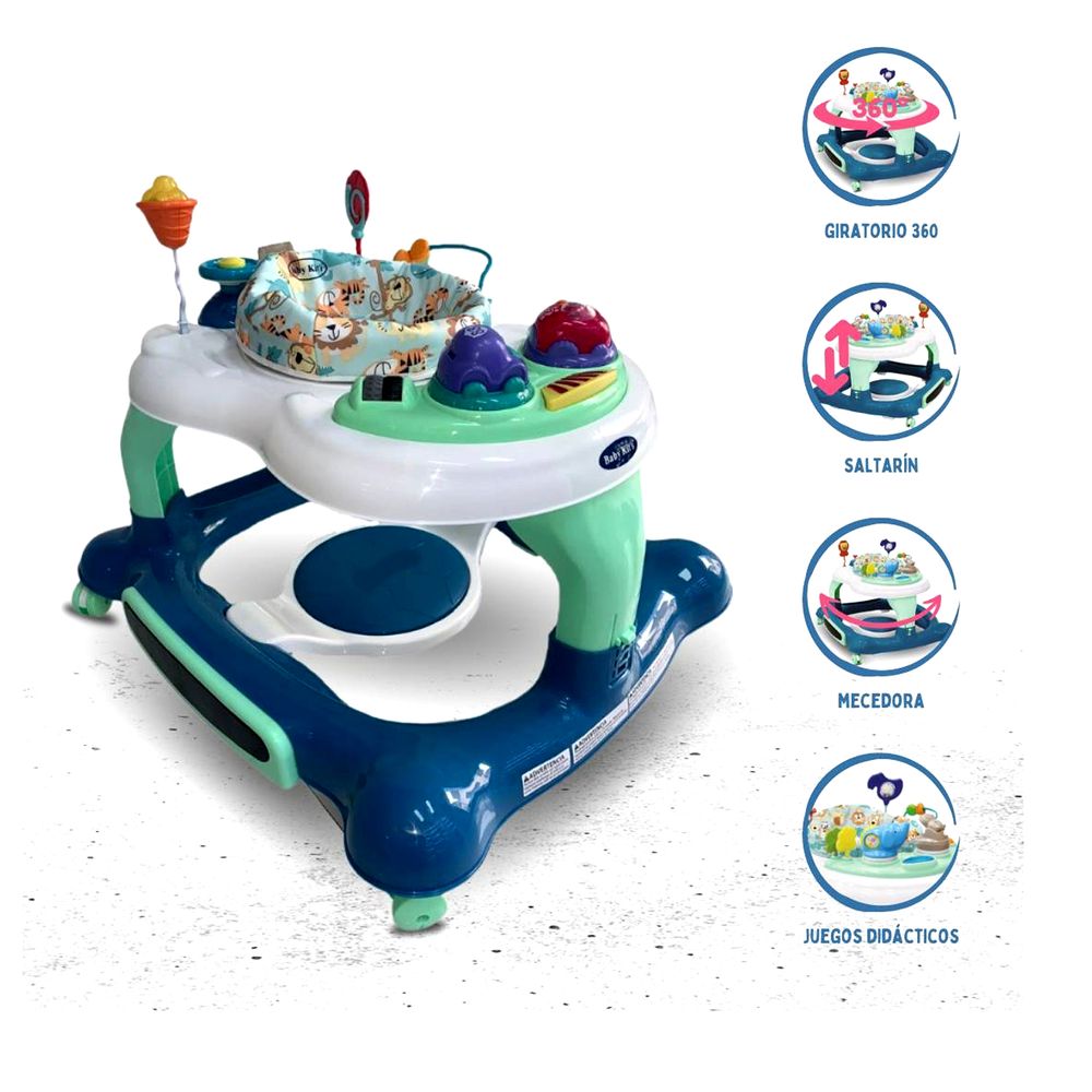 Andador Baby Kits con Centro de Actividades Saltarín Verde - Promart