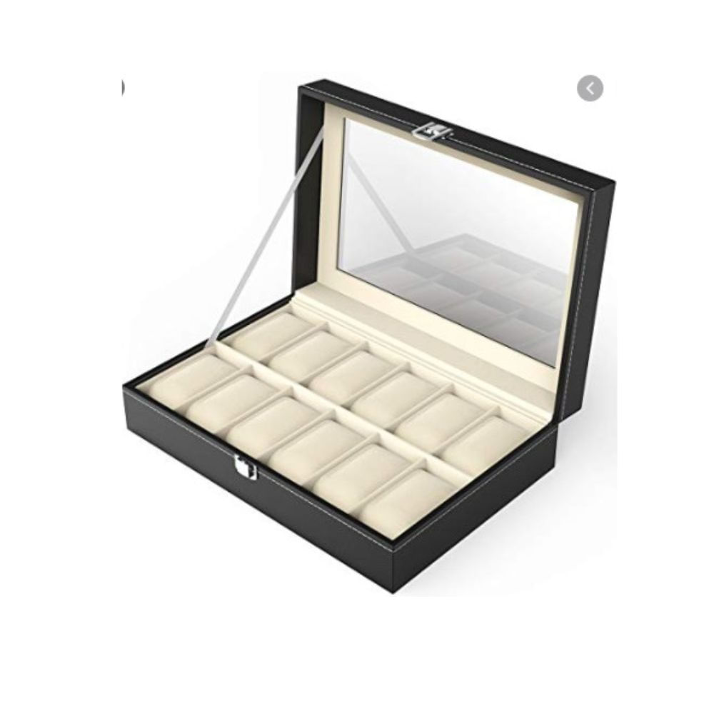 Caja Porta Relojes de 12 Espacios Forrado - Promart