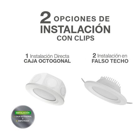 Spot LED para Caja Octogonal 9W Luz Fría/Cálida/Día Lightech - Promart
