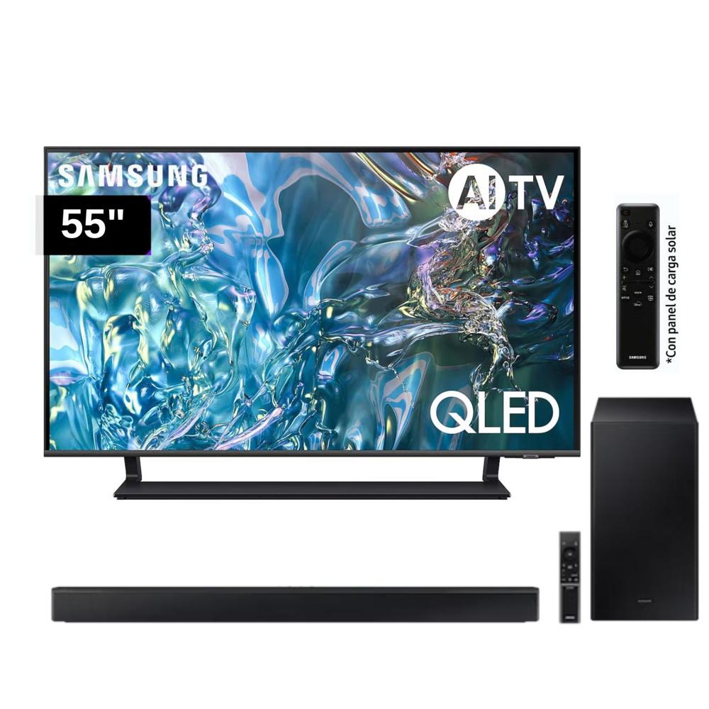 Televisor Samsung QLED Tizen OS Smart Tv 55 4K QN55Q65DAGXPE + Soundbar ...