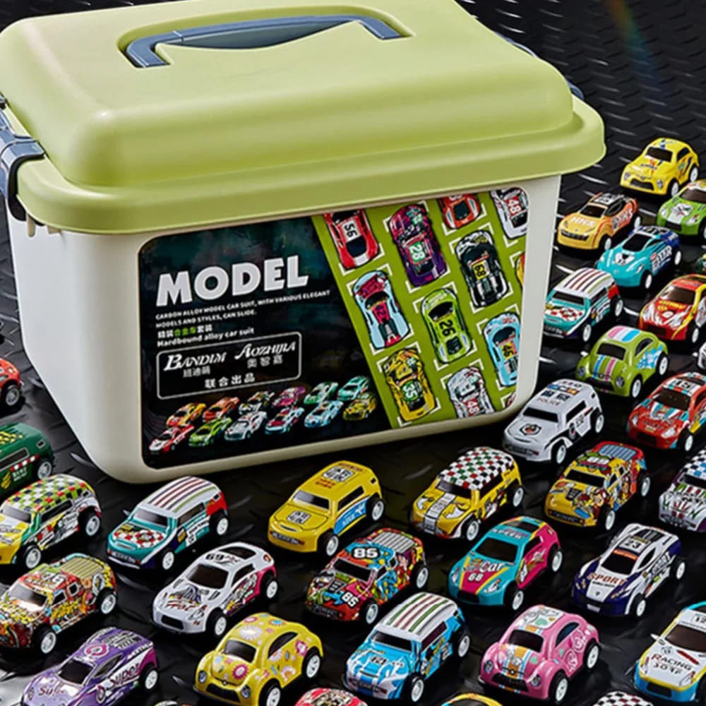 Pack Autos Box Cars Sport 20 unid + Caja Modelos Nascar Aleación Carros ...