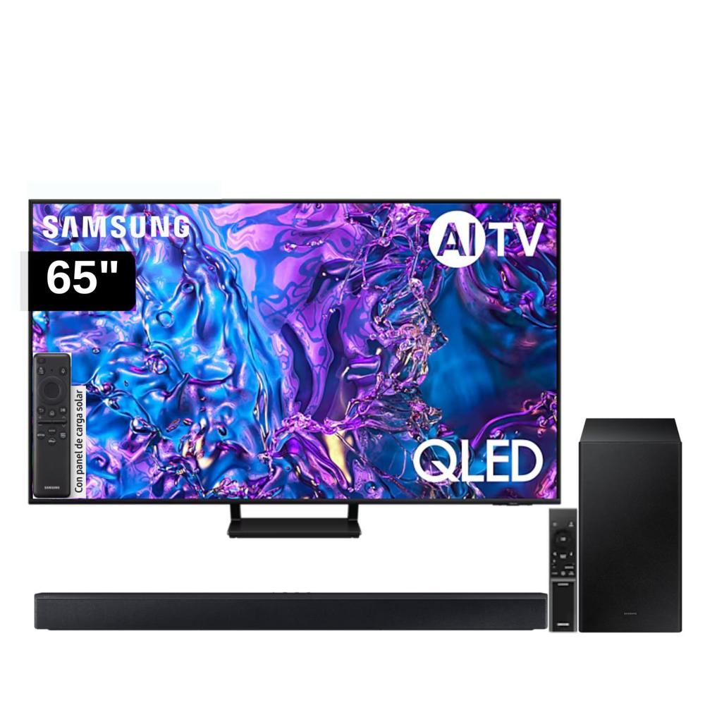 Televisor Samsung QLED 65" Tizen OS Smart Tv 4K 65Q70D + Soundbar HW - C450 - Promart