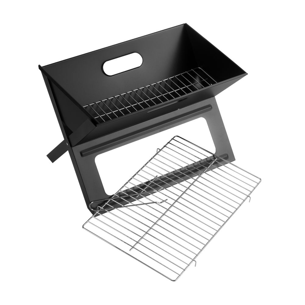 Parrilla al Carbón Plegable Portátil 46x44cm Negro Orange 37x46.2x44cm ...