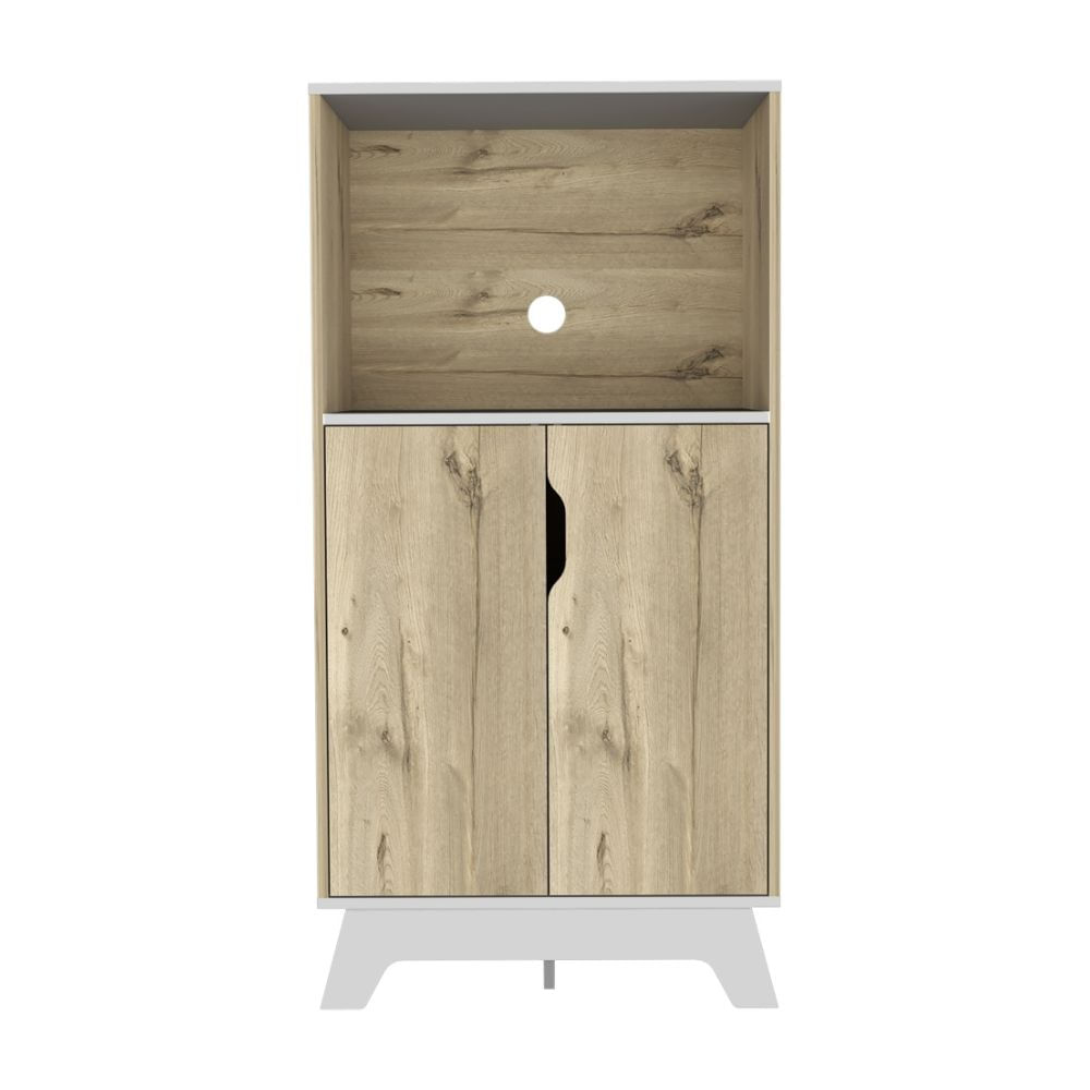 Mueble Microondas Bicolor 2 Puertas Melamina Duna/blanco - Promart