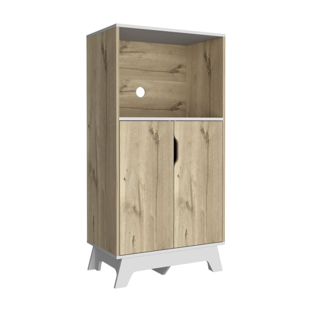 Mueble Microondas Bicolor 2 Puertas Melamina Duna/blanco - Promart