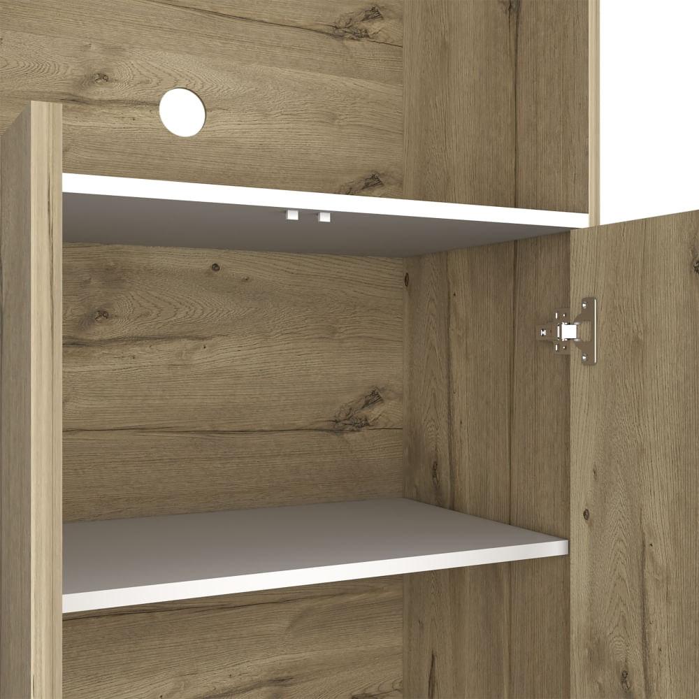 Mueble Microondas Bicolor 2 Puertas Melamina Duna/blanco - Promart