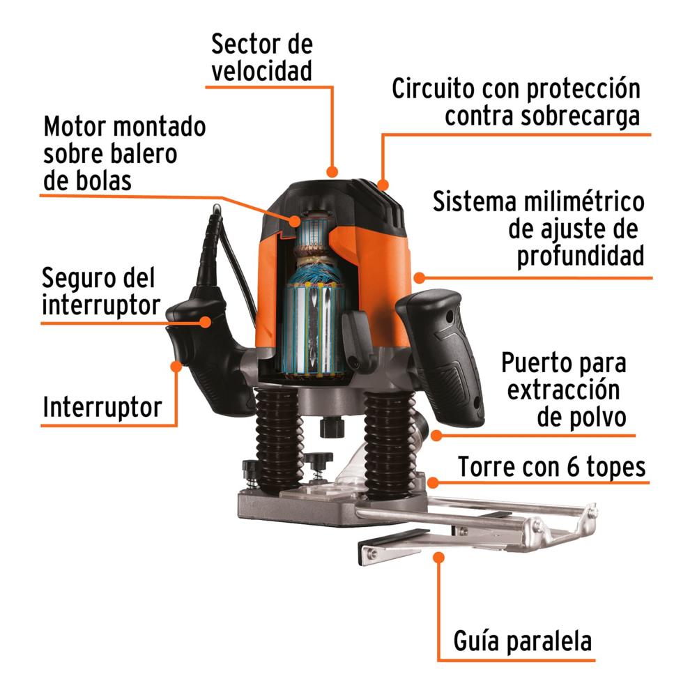 Fresadora Ruteadora 1200w Profesional Truper | Promart.pe - Promart