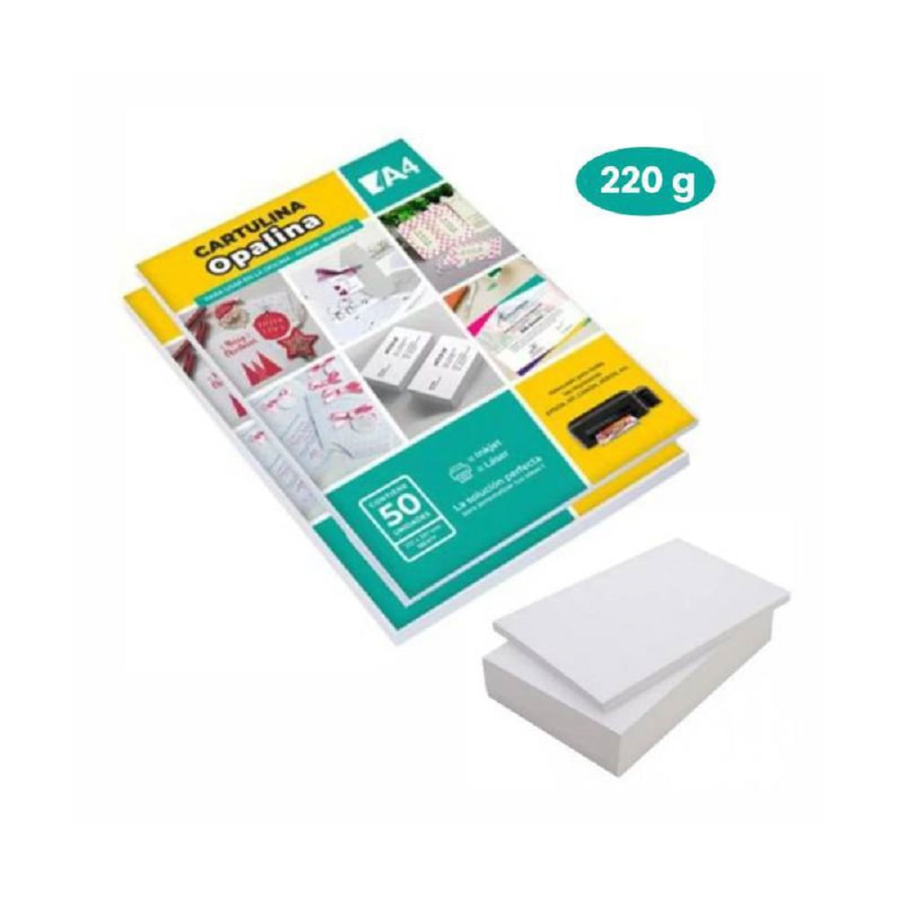 Cartulina Opalina Blanca A4 220gr Promartpe Promart