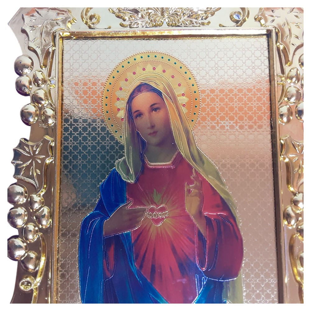 Retrato Cuadro Religioso Inmaculado Corazon de Maria 17cm - Promart