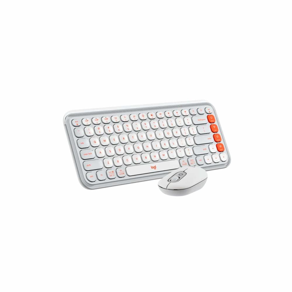 Teclado Logitech + Mouse Pop Icon Bluetooth/Wireless Sp Copilot White ...