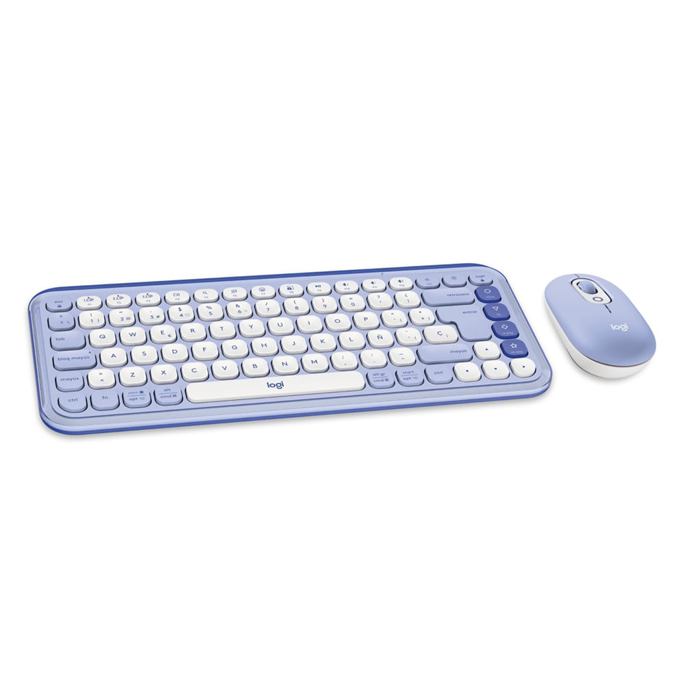 Teclado Logitech + Mouse Pop Icon Lilac - Promart