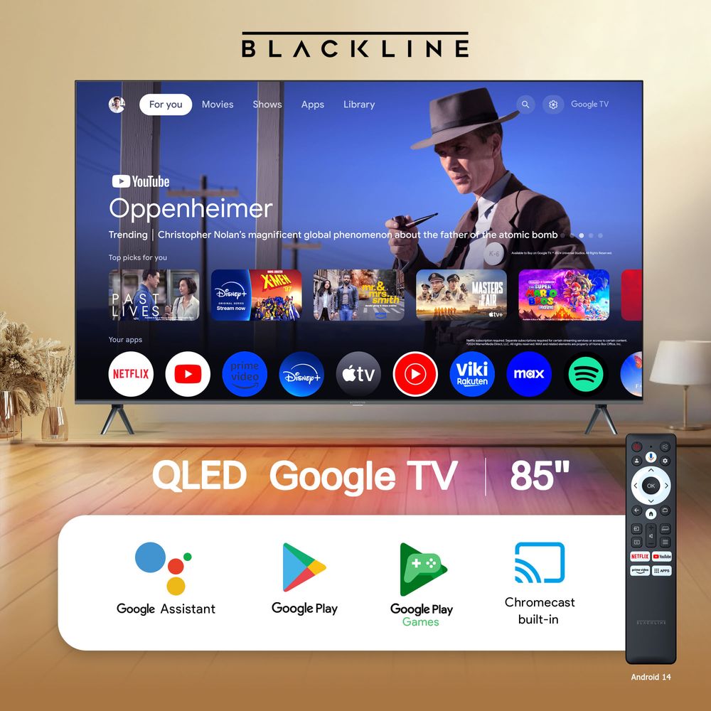 Televisor BLACKLINE QLED 85" UHD 4K Smart TV BL85-T3000QD - Promart