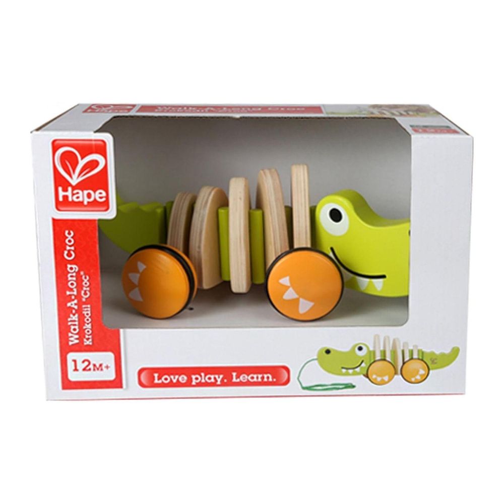 Cocodrilo De Madera Hape De Arrastre - Promart
