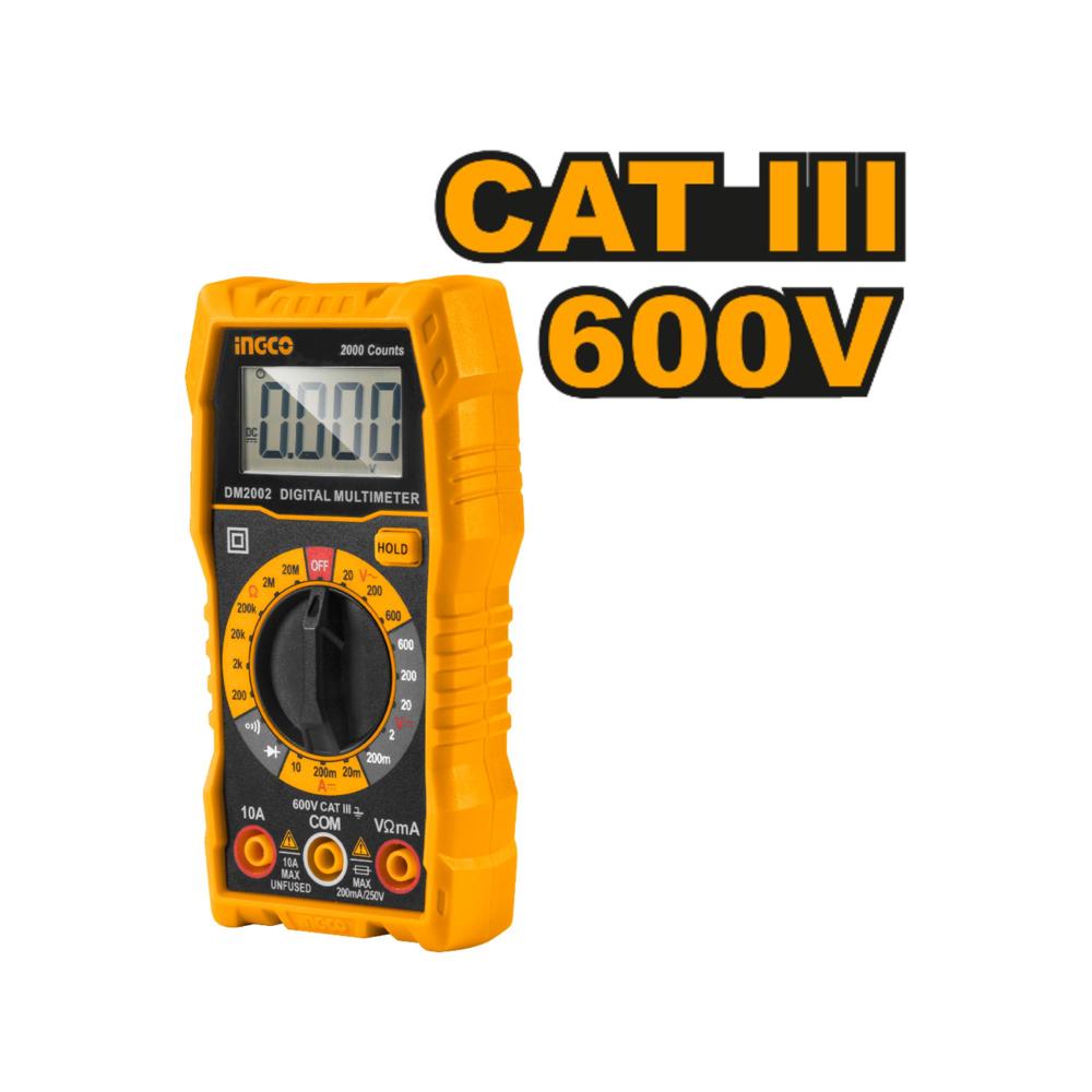 Multimetro Multitester Digital 600v Ingco DM2002 - Promart