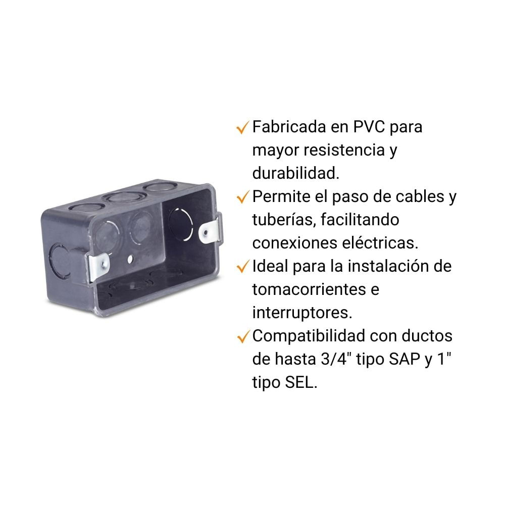 Caja de paso Rectangular 4x2" Nicoll - Promart
