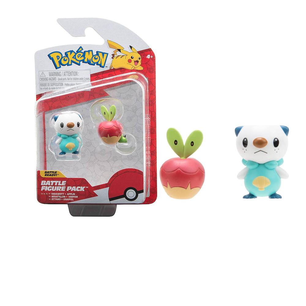 Pokemon Battle Figure Jazwares Oshawott Y Applin Pack - Promart